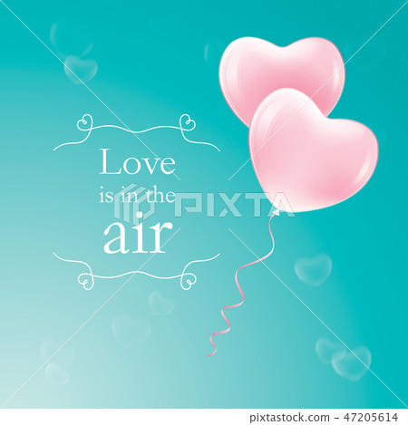 Love is in the air. Heart, rising.-插圖素材 [47205614] - PIXTA圖庫