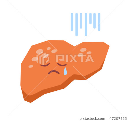 Crying liver cirrhosis borderless - Stock Illustration [47207533] - PIXTA