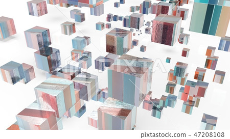 Background image with innumerable cubes floating - Stock Illustration ...