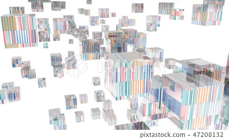 Background image with innumerable cubes floating - Stock Illustration ...