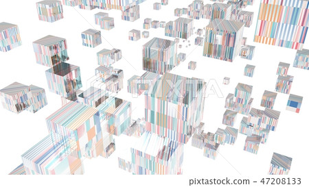Background image with innumerable cubes floating - Stock Illustration ...