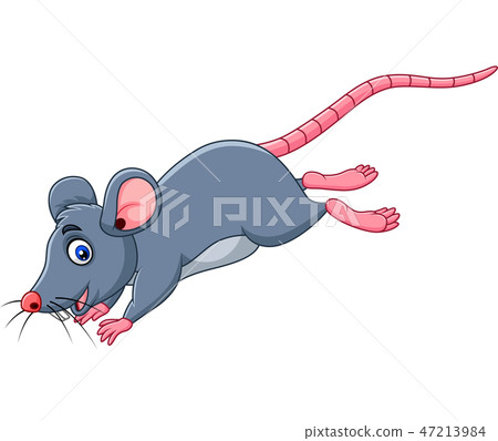 Cartoon funny mouse jumping - Stock Illustration [47213984] - PIXTA