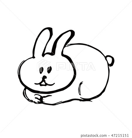 Calligraphy rabbit - Stock Illustration [47215151] - PIXTA