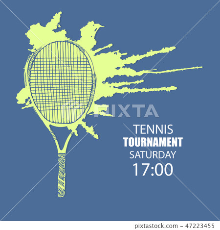 Abstract tennis racket. - Stock Illustration [47223455] - PIXTA