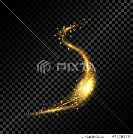 Transparent golden magical light effect - Stock Illustration [47226179 ...