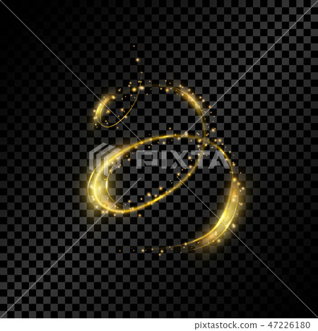 Transparent golden magical light effect - Stock Illustration [47226180 ...