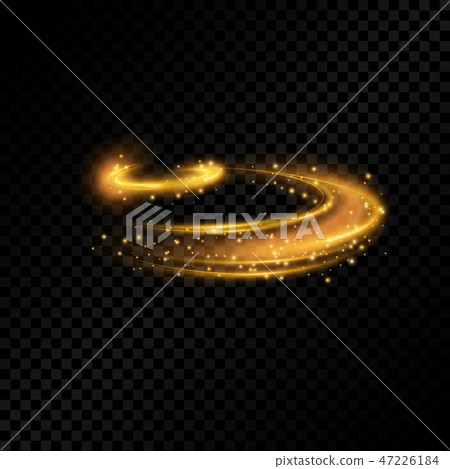 Transparent golden magical light effect - Stock Illustration [47226184 ...