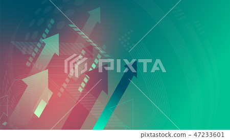 Arrows sign technology green background - Stock Illustration [47233601 ...