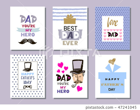 Father's day collection cards3 - Stock Illustration [47241045] - PIXTA