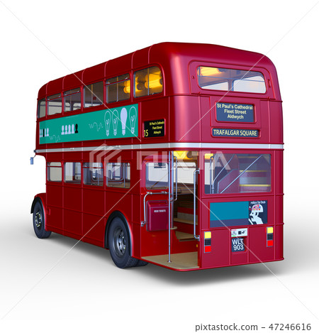 Two-storey bus - Stock Illustration [47246616] - PIXTA