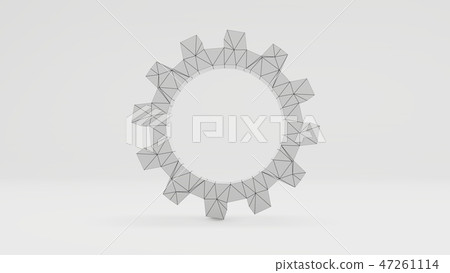 3d gear with a wire-frame texture - Stock Illustration [47261114] - PIXTA