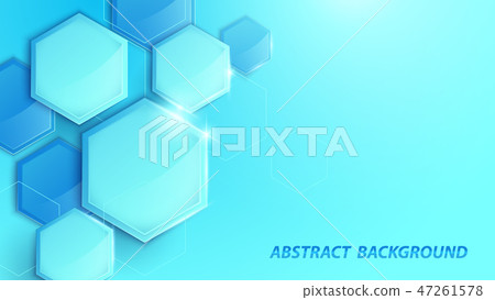 Abstract blue 3D geometric digital background - Stock Illustration ...