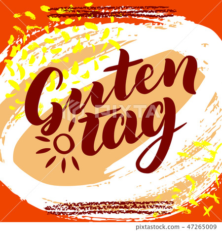 Guten Tag. Word hello, good day in German.... - Stock Illustration ...