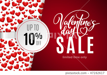 Valentine's day holiday sale 10 percent off - Stock Illustration ...