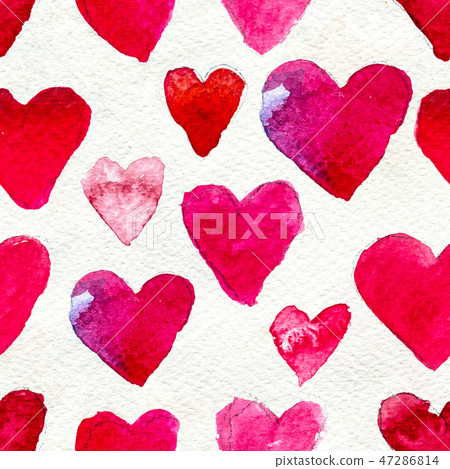 Happy Valentines Day. Seamless pattern with red... - Stock Illustration ...