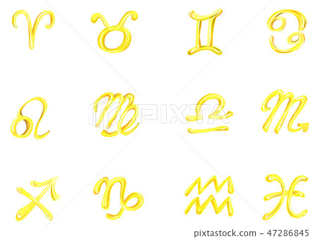 12 constellations mark - Stock Illustration [47286845] - PIXTA
