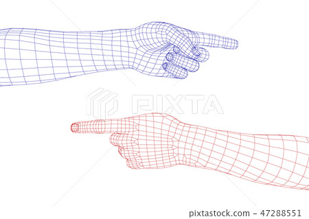 Hand gesture. Finger pointing symbol. - Stock Illustration [47288551 ...