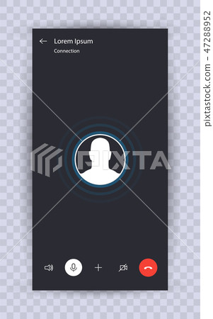 Skype call screen template - Stock Illustration [47288952] - PIXTA