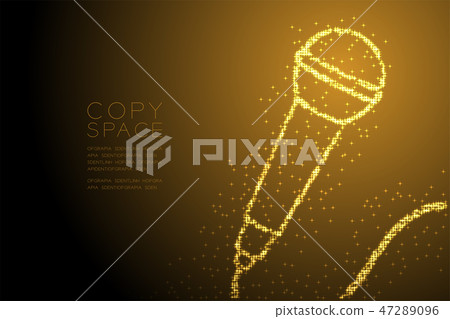 Abstract Shiny Bokeh star pattern Retro Microphone - Stock Illustration ...