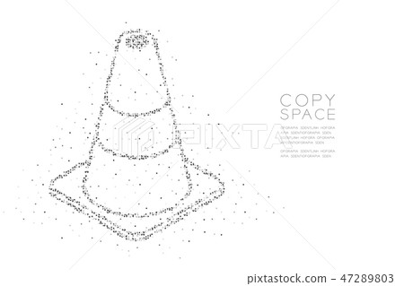 Abstract Geometric Circle dot pattern Traffic cone - Stock Illustration ...
