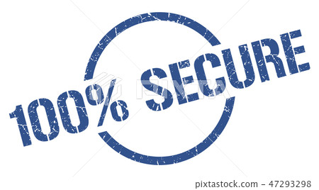 100% secure stamp - Stock Illustration [47293298] - PIXTA