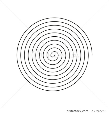 vector simple line art linear spiral icon - Stock Illustration ...