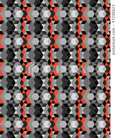 Seamless geometric polygons patterns - Stock Illustration [47298823 ...