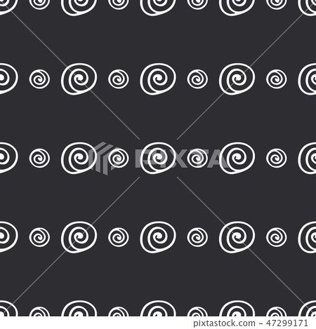 Abstract spiral shells fashion flat seamless... - Stock Illustration ...