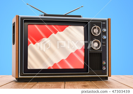 Austrian Television concept, 3D rendering - Stock Illustration ...