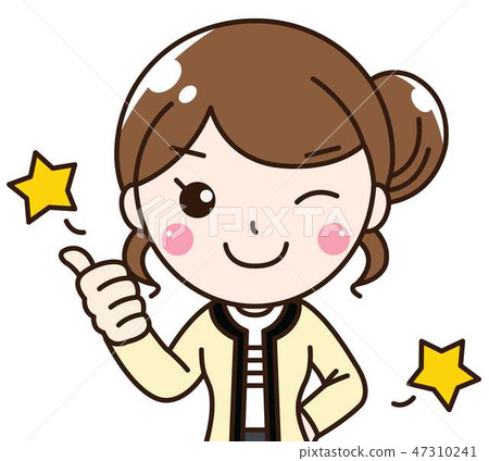 Smile of female company worker OL, motivation,... - Stock Illustration ...