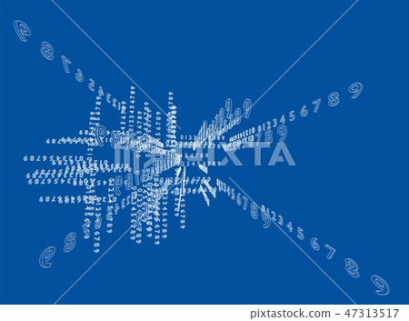 Abstract background consisting of numbers - Stock Illustration ...