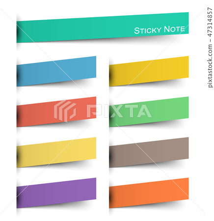 Sticky note . Multicolor and inserted paper - Stock Illustration ...