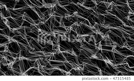 Abstraction grid with polygons inm darkness, 3d... - Stock Illustration [47315485] - PIXTA