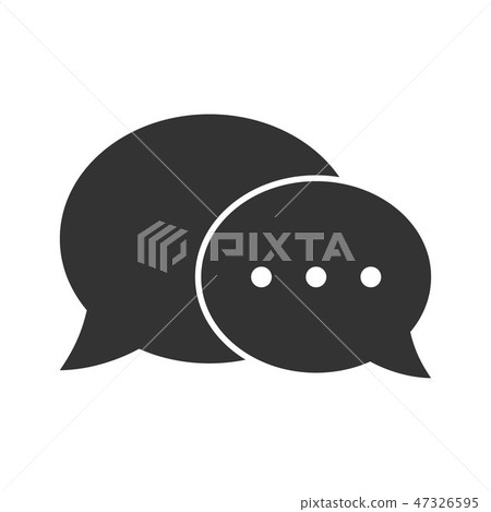 Chat Icon isolated on white background - Stock Illustration [47326595 ...