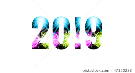 2019 - year number shining background. Glow... - Stock Illustration ...