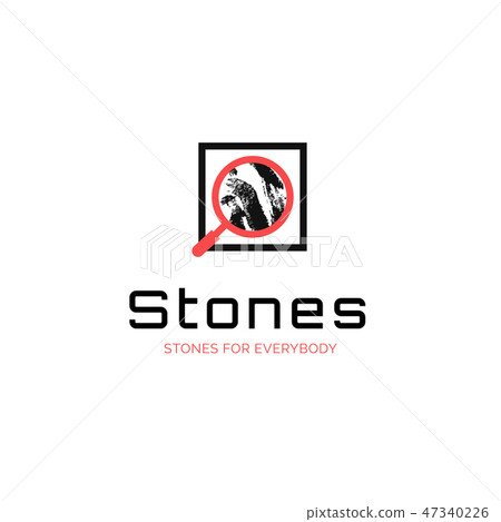 Vector slab company logo with marble texture - Stock Illustration ...