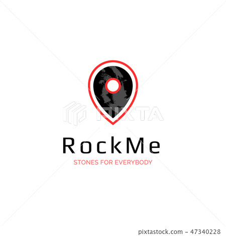 Vector slab company logo with marble texture - Stock Illustration ...