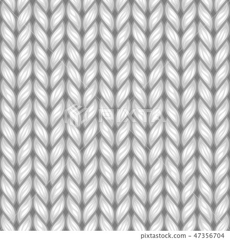 Gray Knit Texture Seamless Pattern. Vector... - Stock Illustration ...