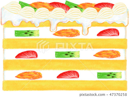 Cross section of fruit cake - Stock Illustration [47370258] - PIXTA