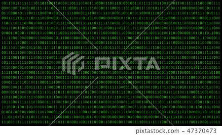 01 or binary numbers on the computer screen on... - Stock Illustration ...