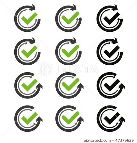 Flat icon of graphical symbol of cyclic recurrence - Stock Illustration ...