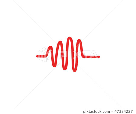 Heart beat wave logo line vector - Stock Illustration [47384227] - PIXTA