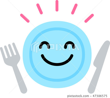 Smiley dish character, gourmet - Stock Illustration [47386575] - PIXTA