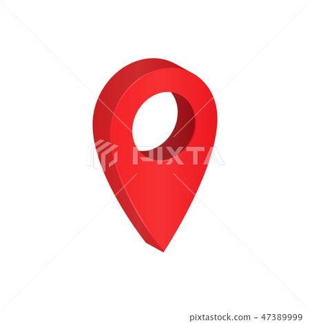 Pointer mark isometric icon. Map navigation 3d... - Stock Illustration [47389999] - PIXTA