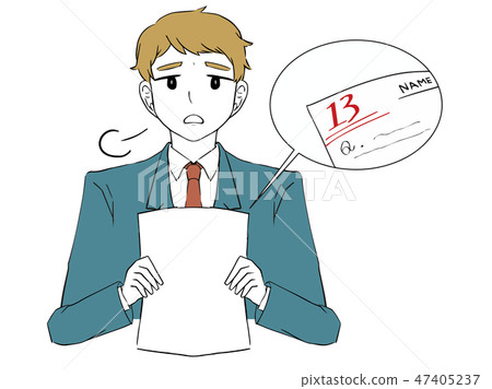 Boys who took bad points in the test - Stock Illustration [47405237 ...
