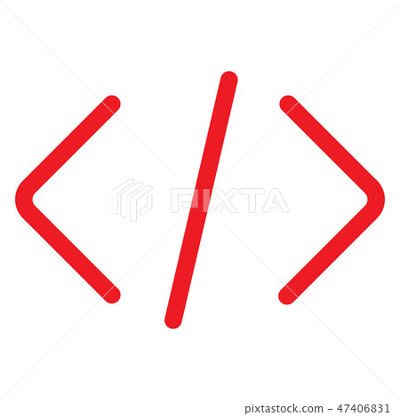 red code icon on white background. flat style. - Stock Illustration ...