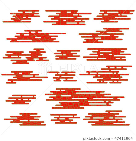 Japanese clouds. Asian china pattern traditiona... - Stock Illustration ...