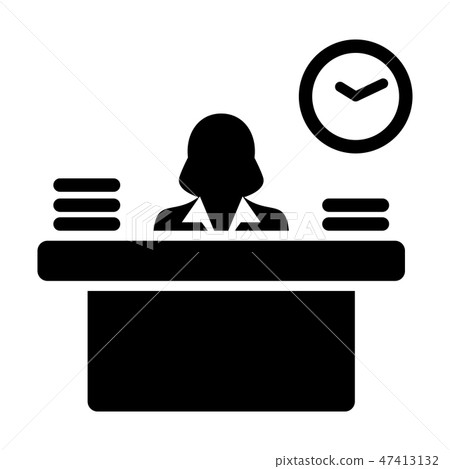 Office icon vector female person avatar symbol - Stock Illustration ...