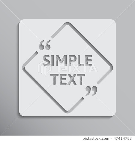 Blank template vector quote. Square with bracket. - Stock Illustration ...