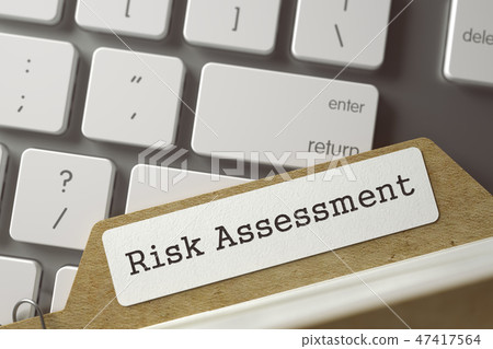 File Card with Risk Assessment. 3d Rendering. - Stock Illustration ...